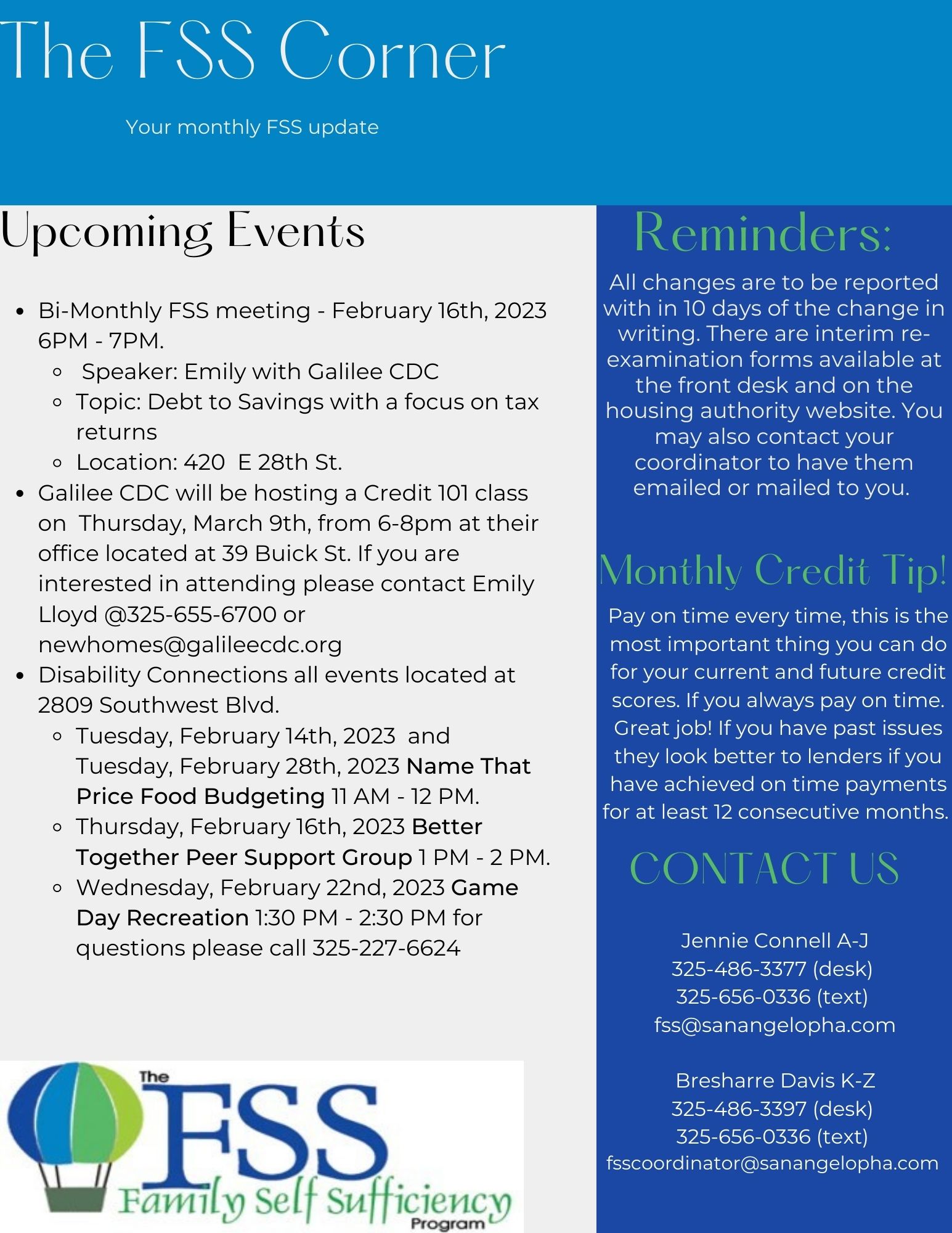 Family Self-Sufficiency :: San Angelo Public Housing Authority